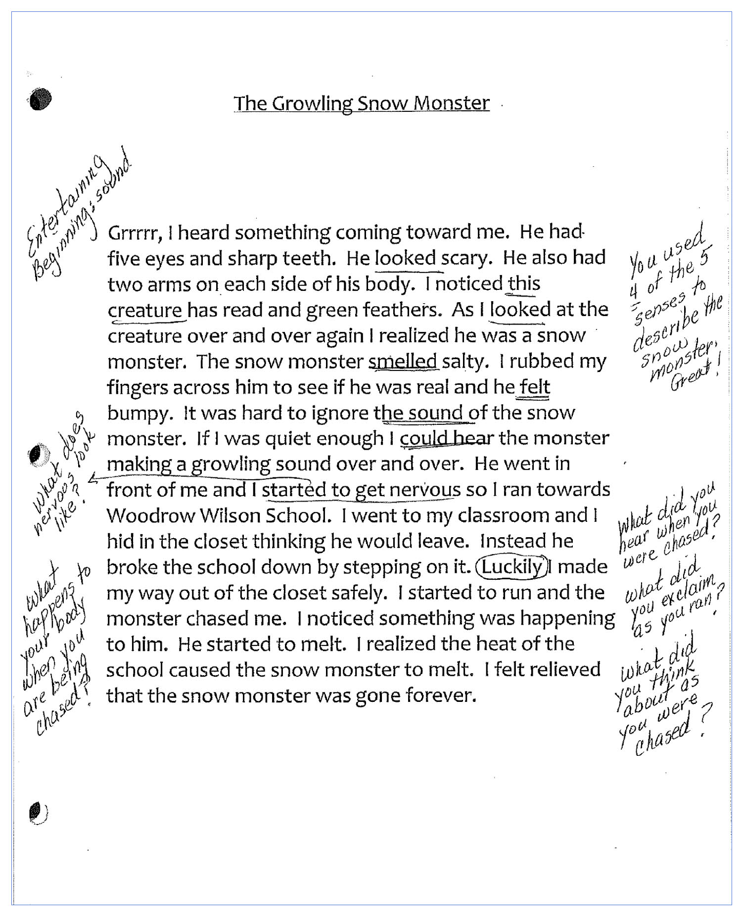  Student Narrative Writing Samples Student Sample Narrative Essay 